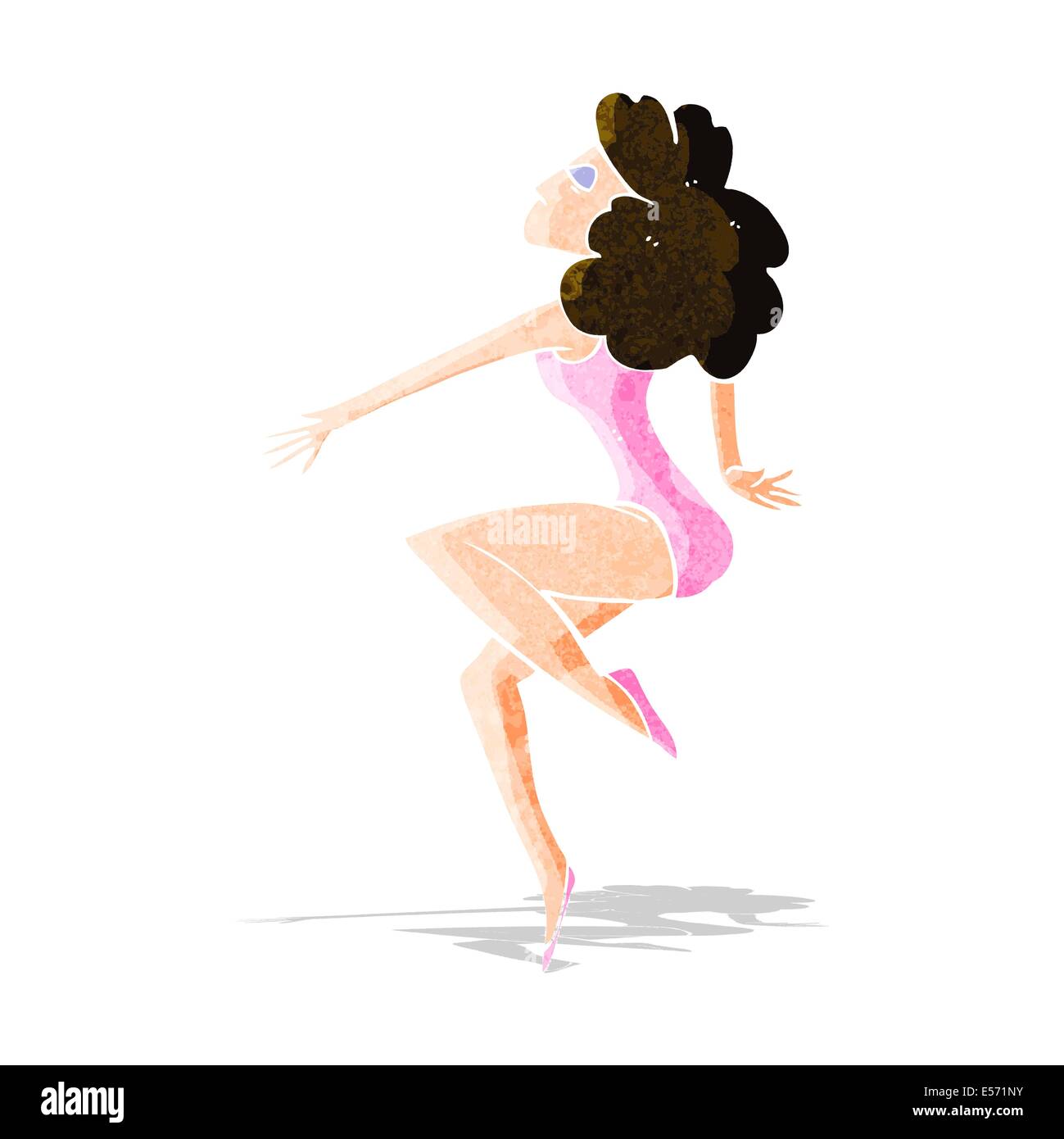 cartoon dancing woman Stock Vector Image & Art - Alamy