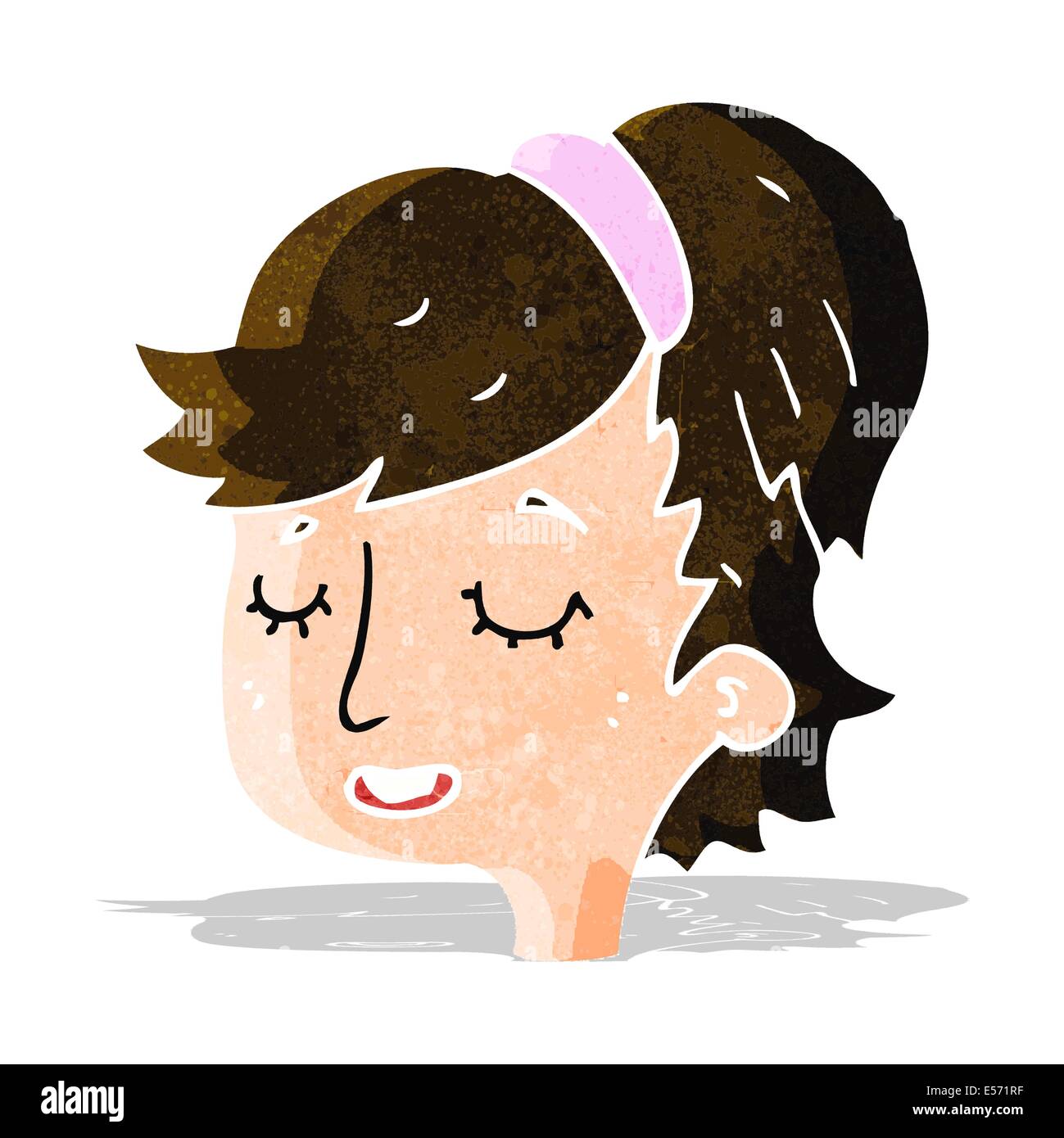 cartoon pretty female face Stock Vector Image & Art - Alamy