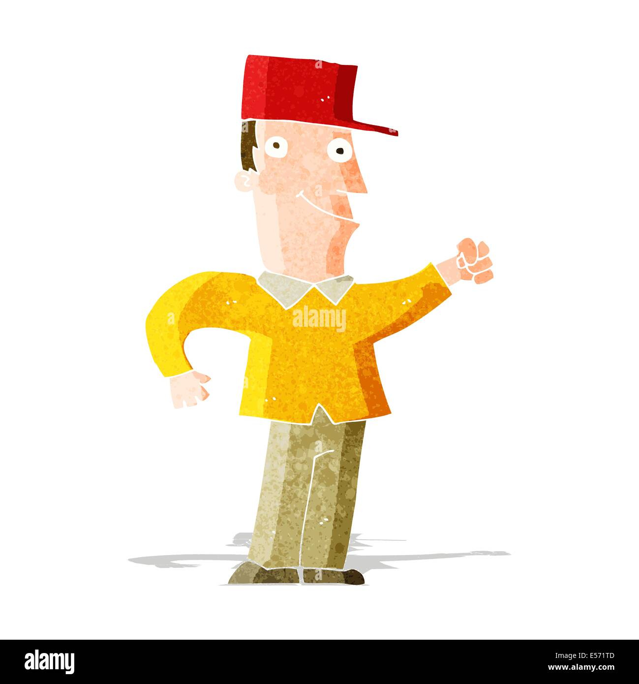 cartoon man punching air Stock Vector Image & Art - Alamy