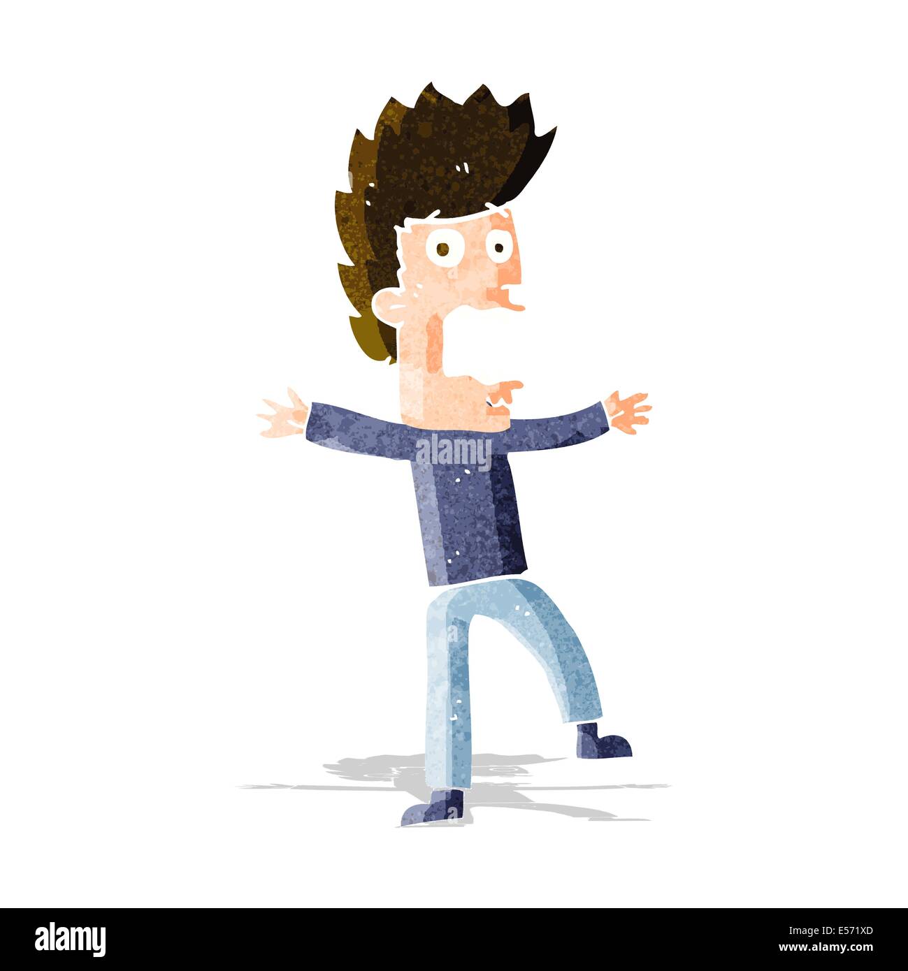 cartoon terrified man Stock Vector Image & Art - Alamy