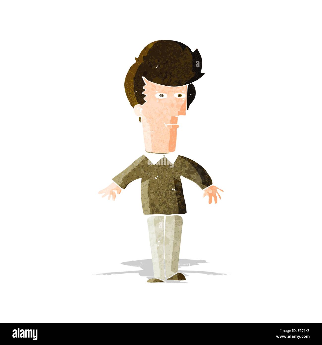 cartoon suspicious man Stock Vector Image & Art - Alamy