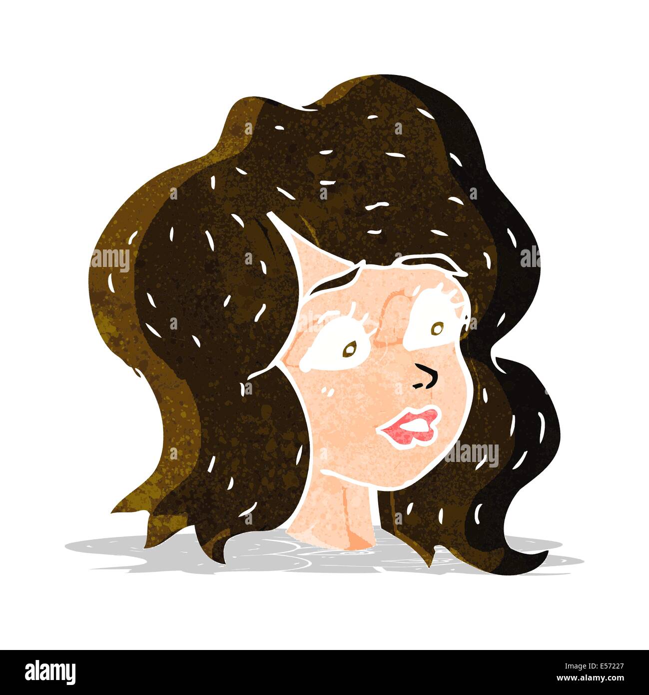cartoon woman looking concerned Stock Vector Image & Art - Alamy
