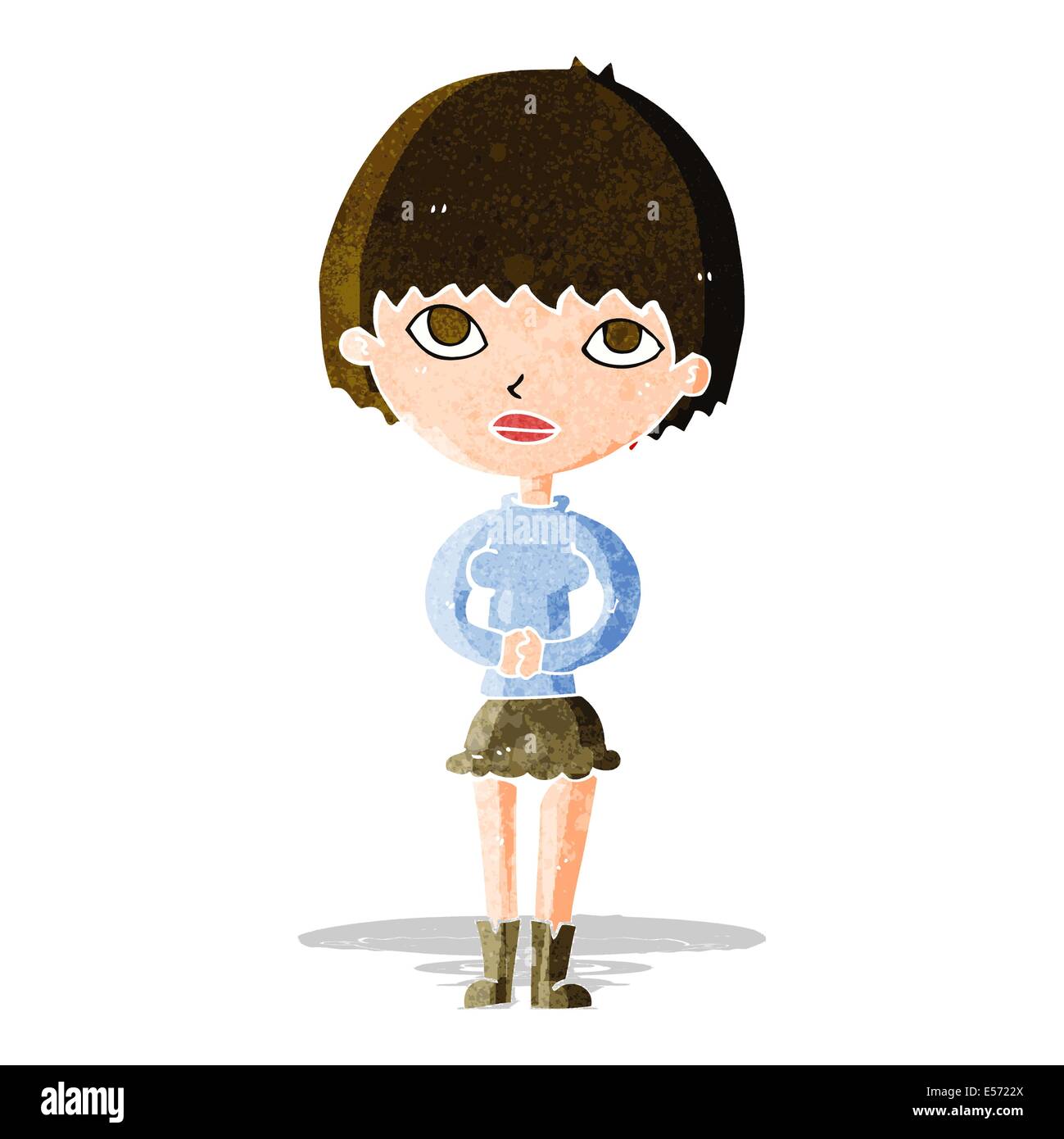 cartoon woman waiting patiently Stock Vector Image & Art - Alamy