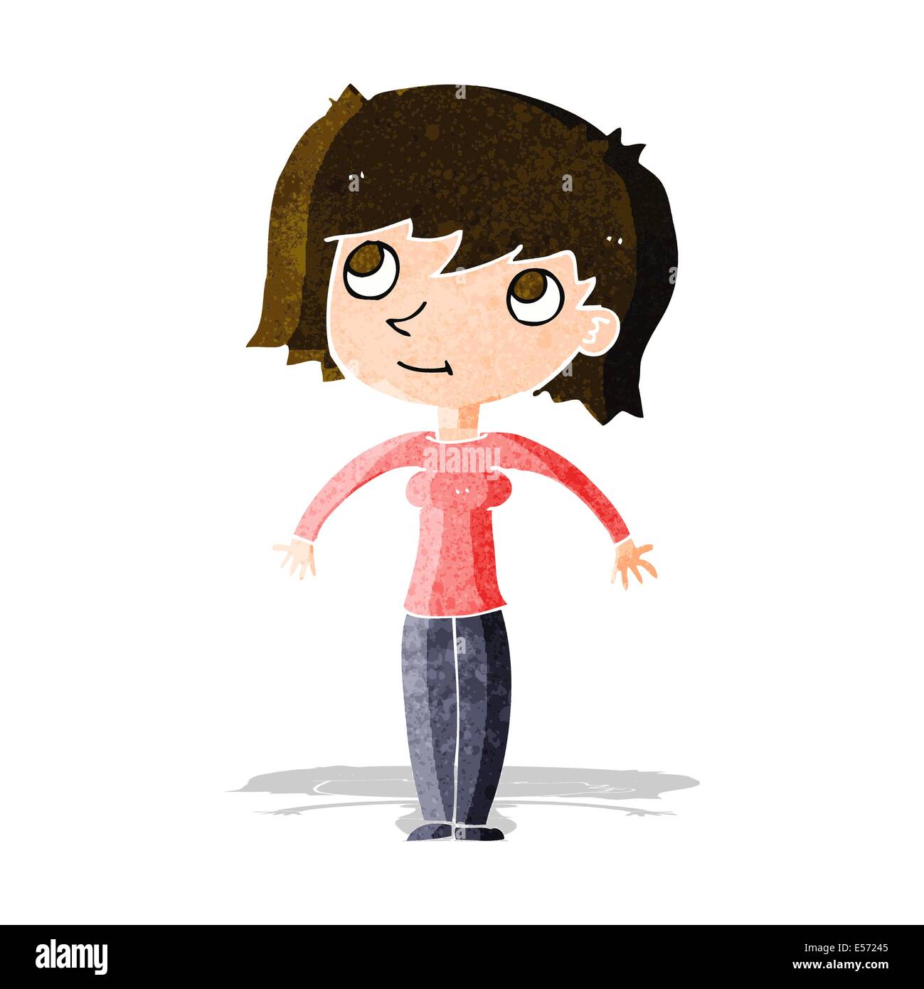 cartoon woman shrugging Stock Vector Image & Art - Alamy