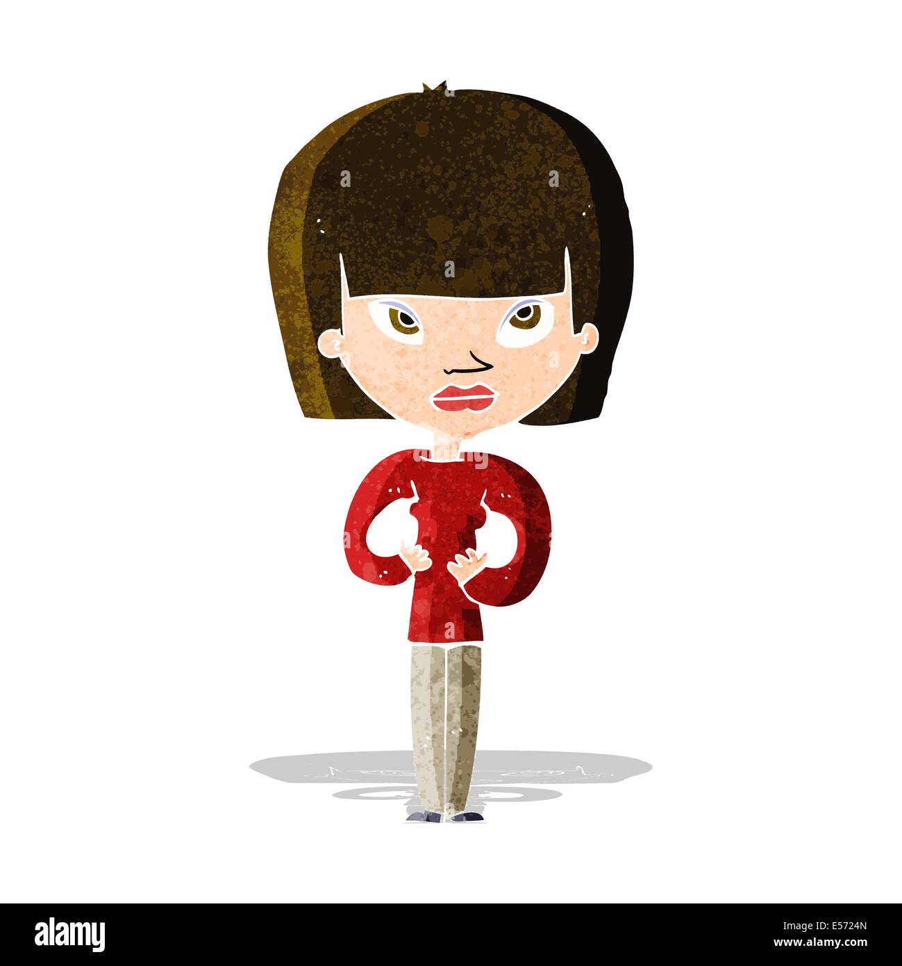 cartoon woman gesturing at herself Stock Vector Image & Art - Alamy
