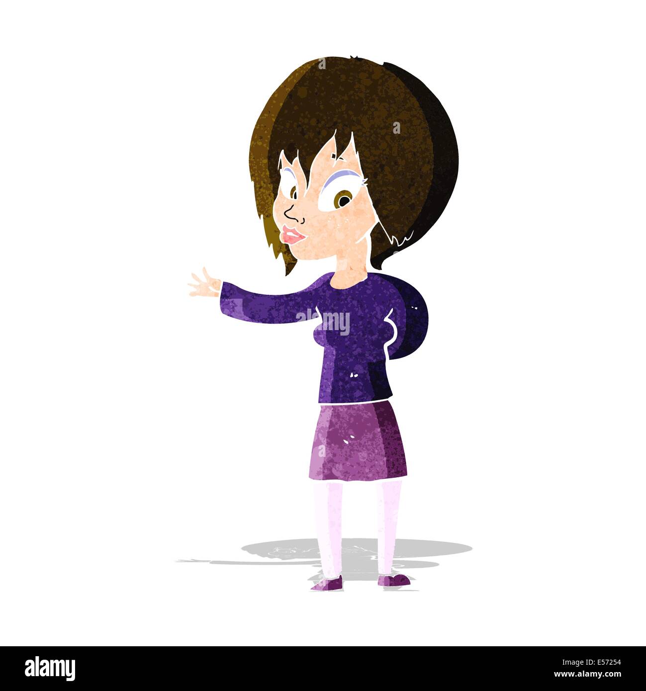 cartoon woman making welcome gesture Stock Vector Image & Art - Alamy