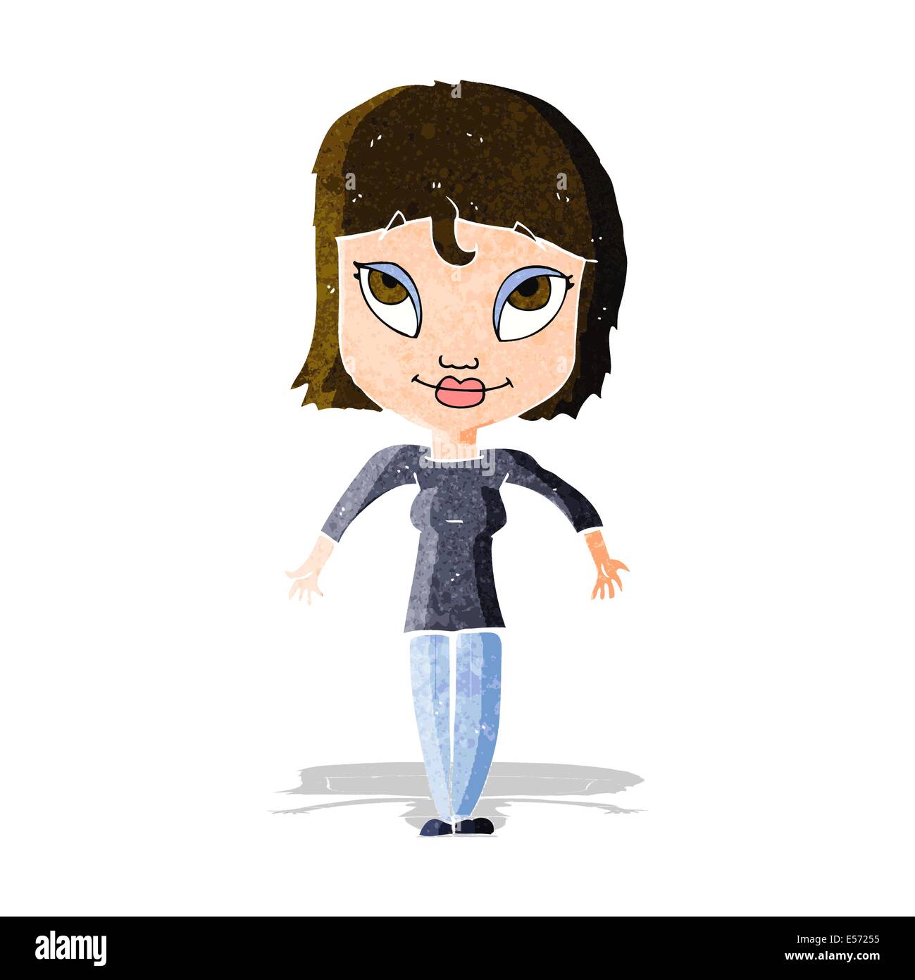 cartoon girl shrugging shoulders Stock Vector Image & Art - Alamy