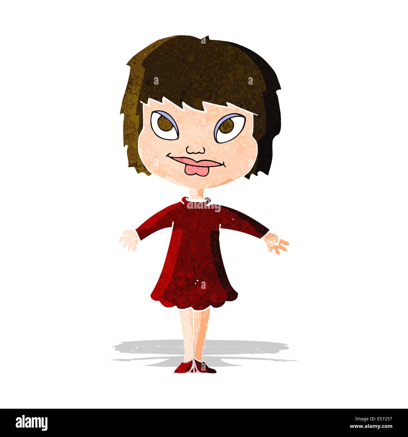 cartoon girl shrugging shoulders Stock Vector Image & Art - Alamy