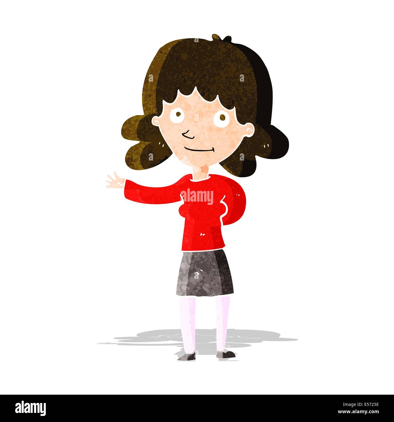 cartoon friendly woman Stock Vector Image & Art - Alamy
