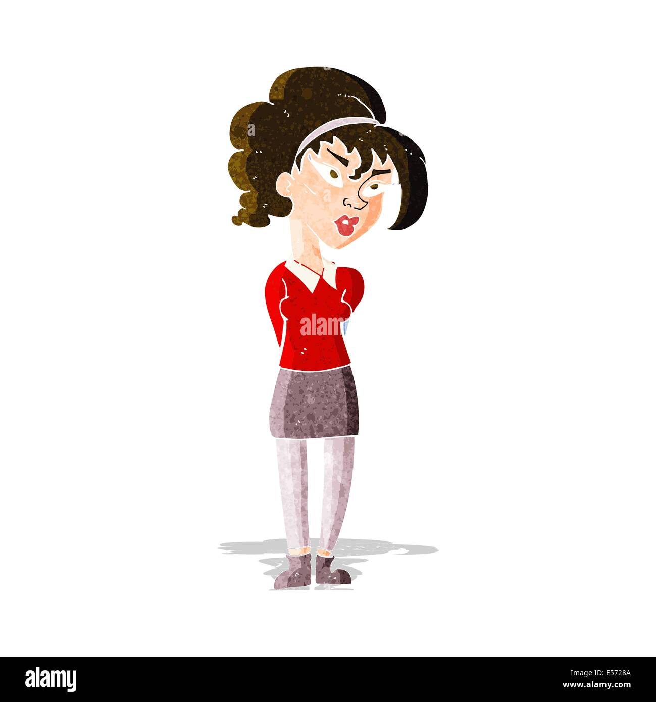 cartoon pretty girl tilting head Stock Vector Image & Art - Alamy