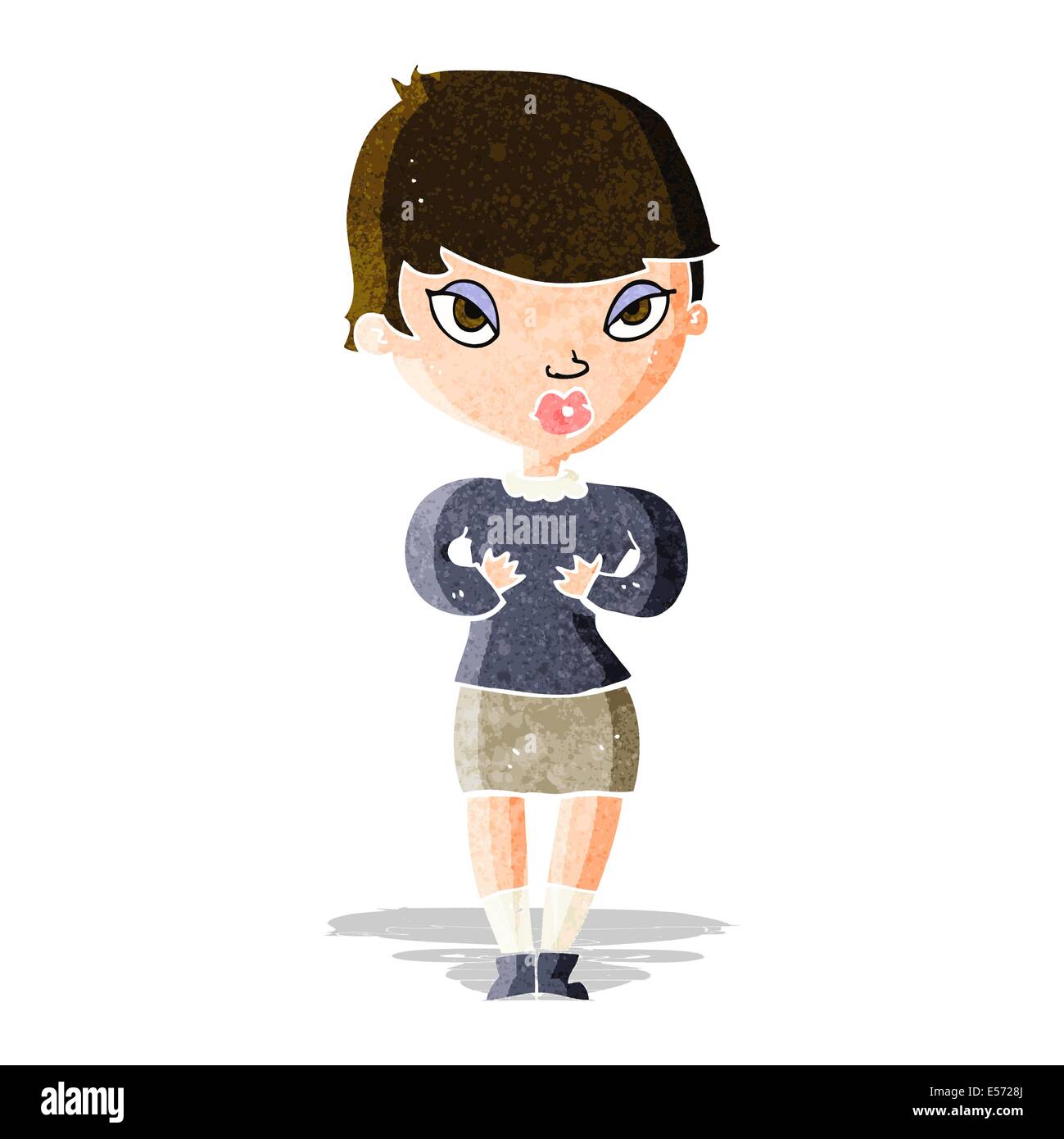 cartoon woman gesturing at self Stock Vector Image & Art - Alamy