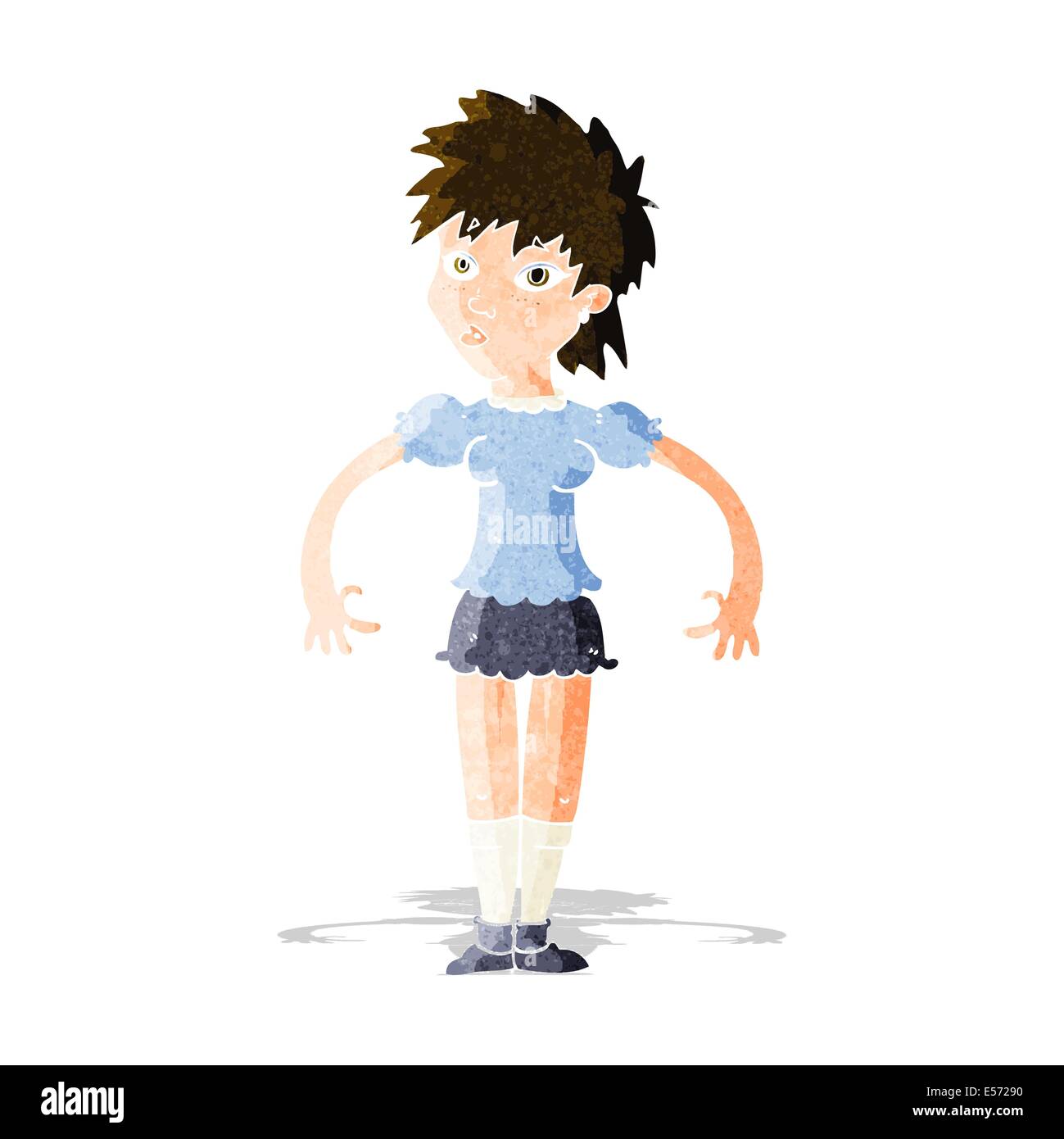 cartoon curious woman Stock Vector Image & Art - Alamy