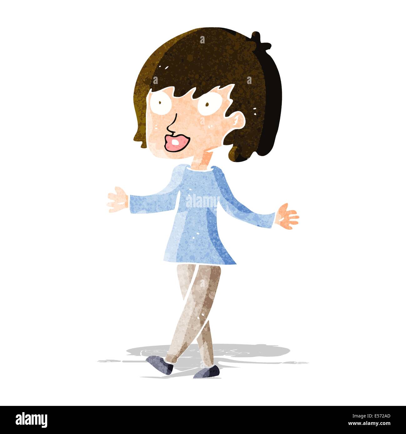 cartoon woman with open arms Stock Vector Image & Art - Alamy
