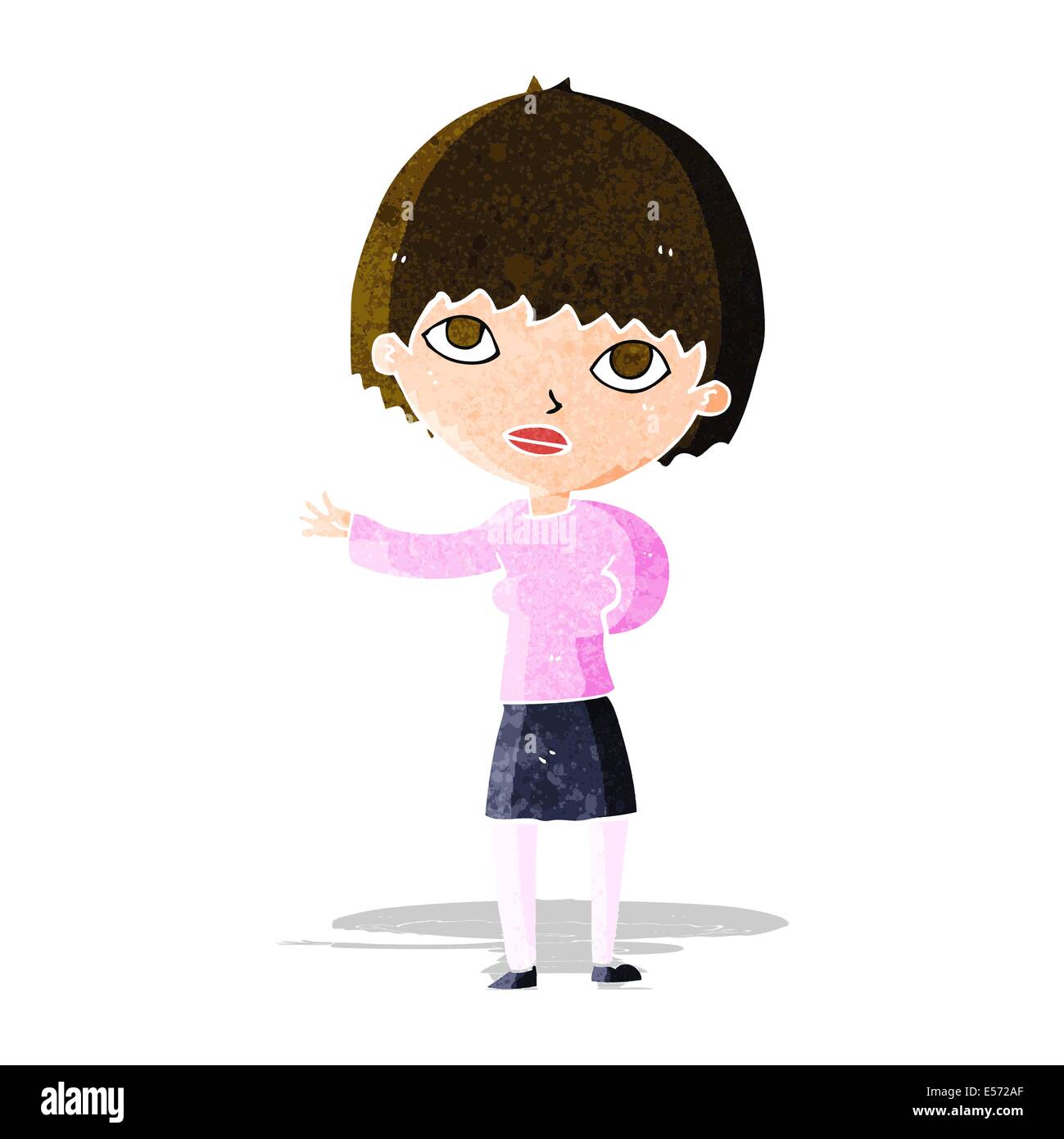 cartoon woman explaining Stock Vector Image & Art - Alamy