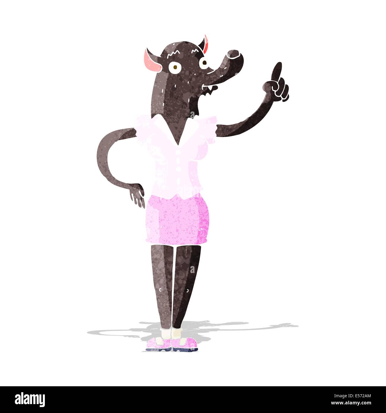 cartoon werewolf woman with idea Stock Vector Image & Art - Alamy