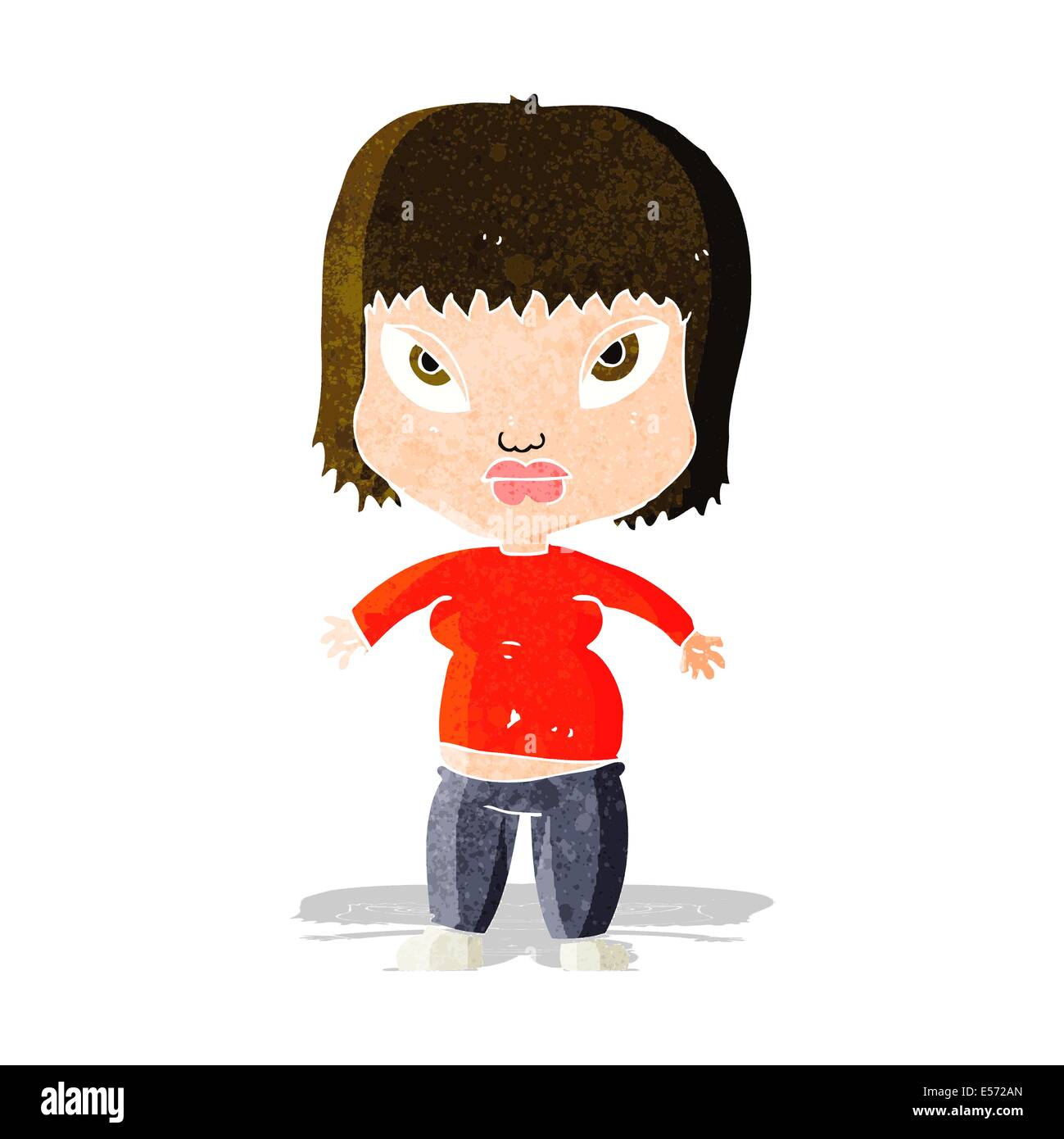 cartoon overweight woman Stock Vector Image & Art - Alamy