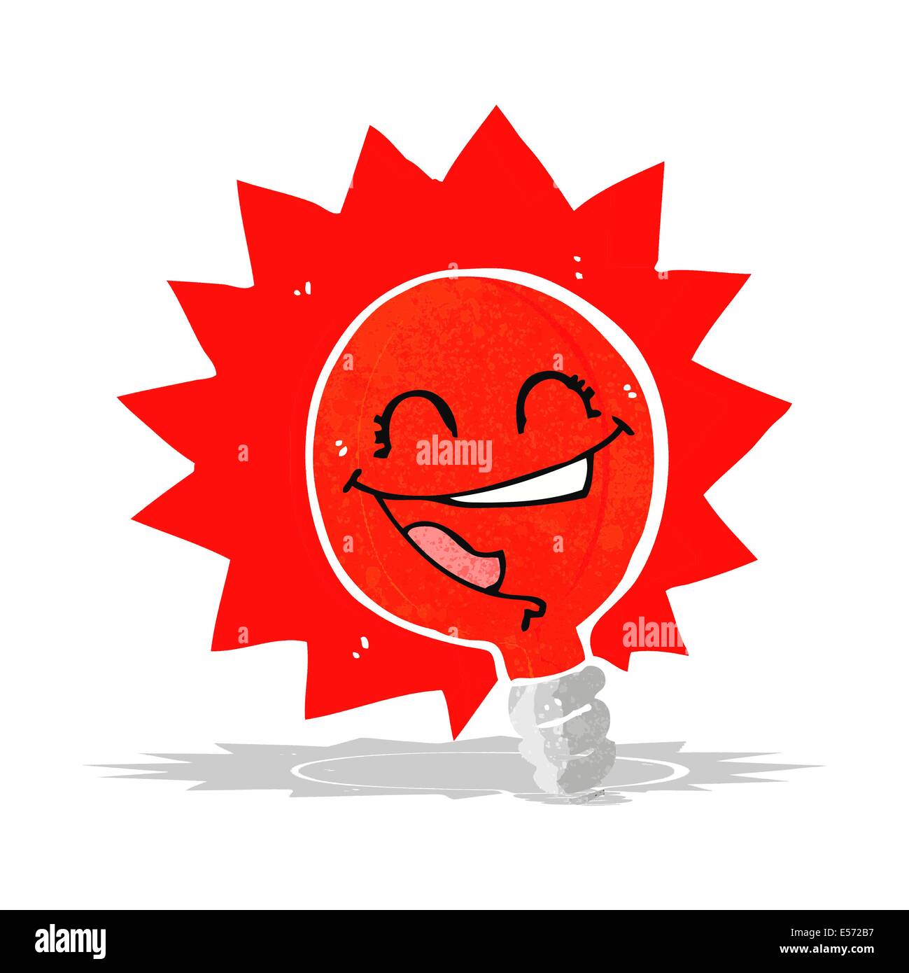 happy flashing red light bulb cartoon Stock Vector Image & Art - Alamy