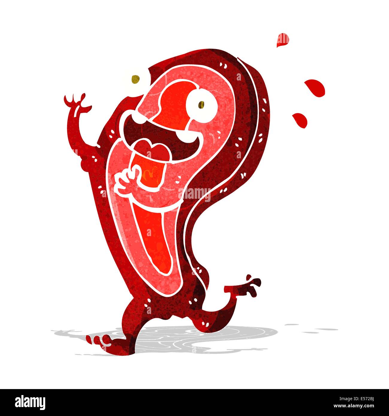 Cartoon character meat steak running hi-res stock photography and ...