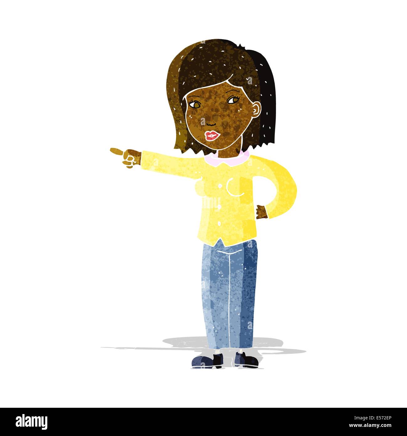 Retro Woman Pointing Clip Art Stock Vector Images - Alamy