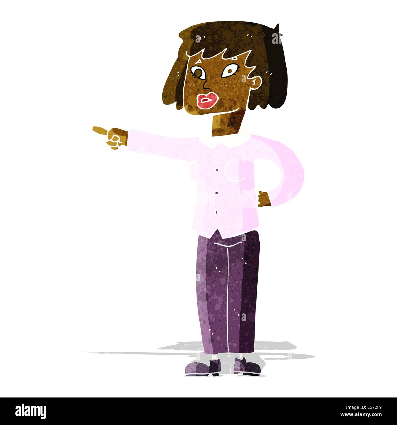 cartoon woman pointing Stock Vector Image & Art - Alamy