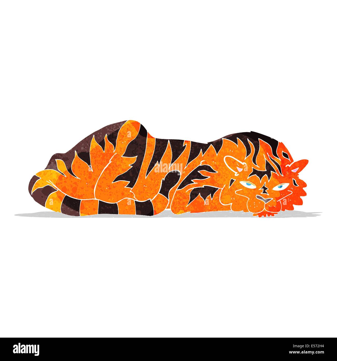 Cartoon resting tiger Cut Out Stock Images & Pictures - Alamy