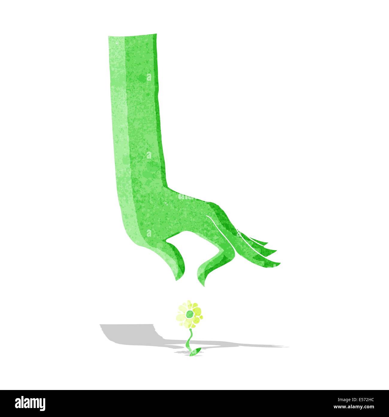 cartoon hand picking flower Stock Vector Image & Art - Alamy