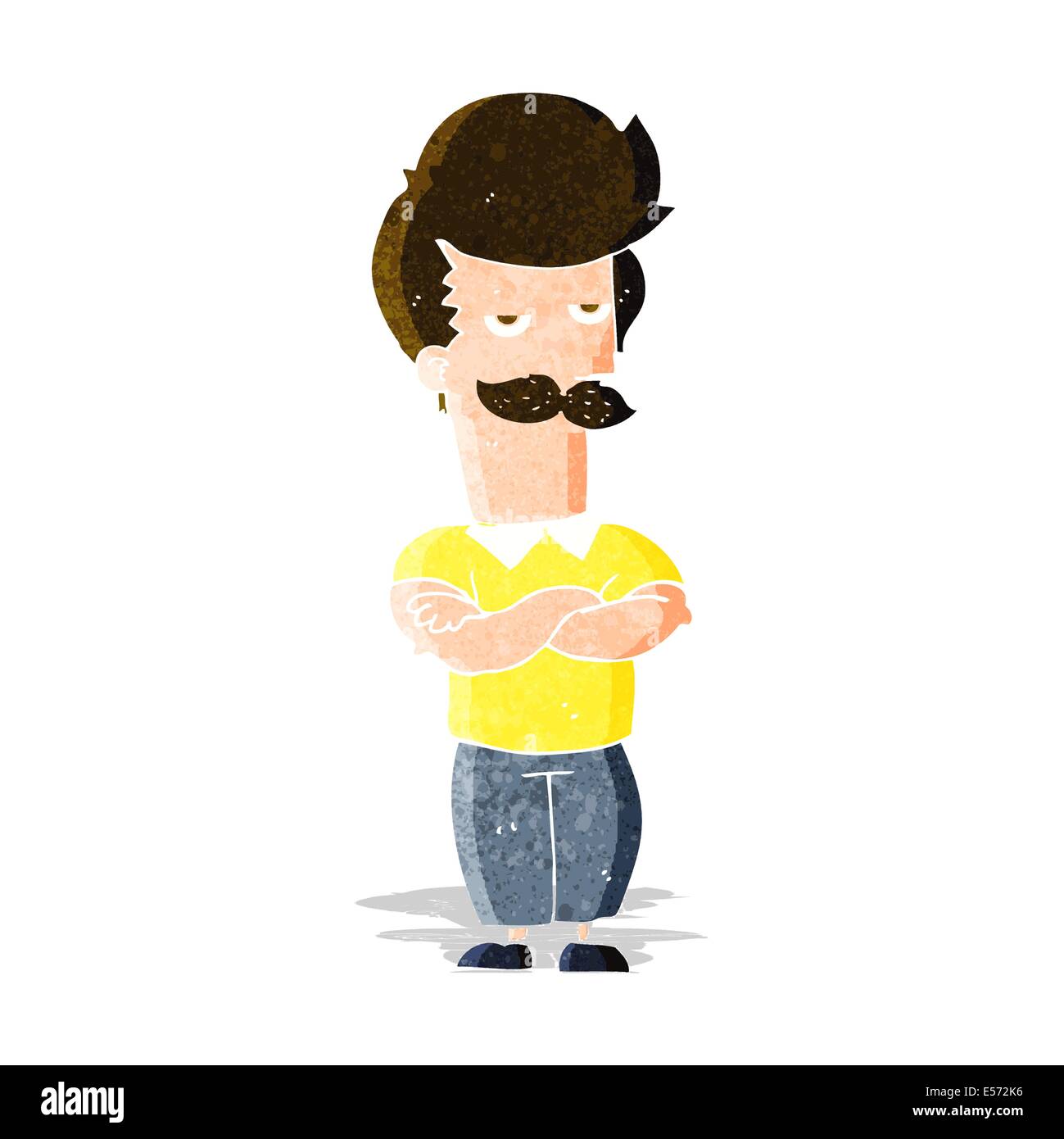 Cartoon mustache muscle man hi-res stock photography and images - Alamy