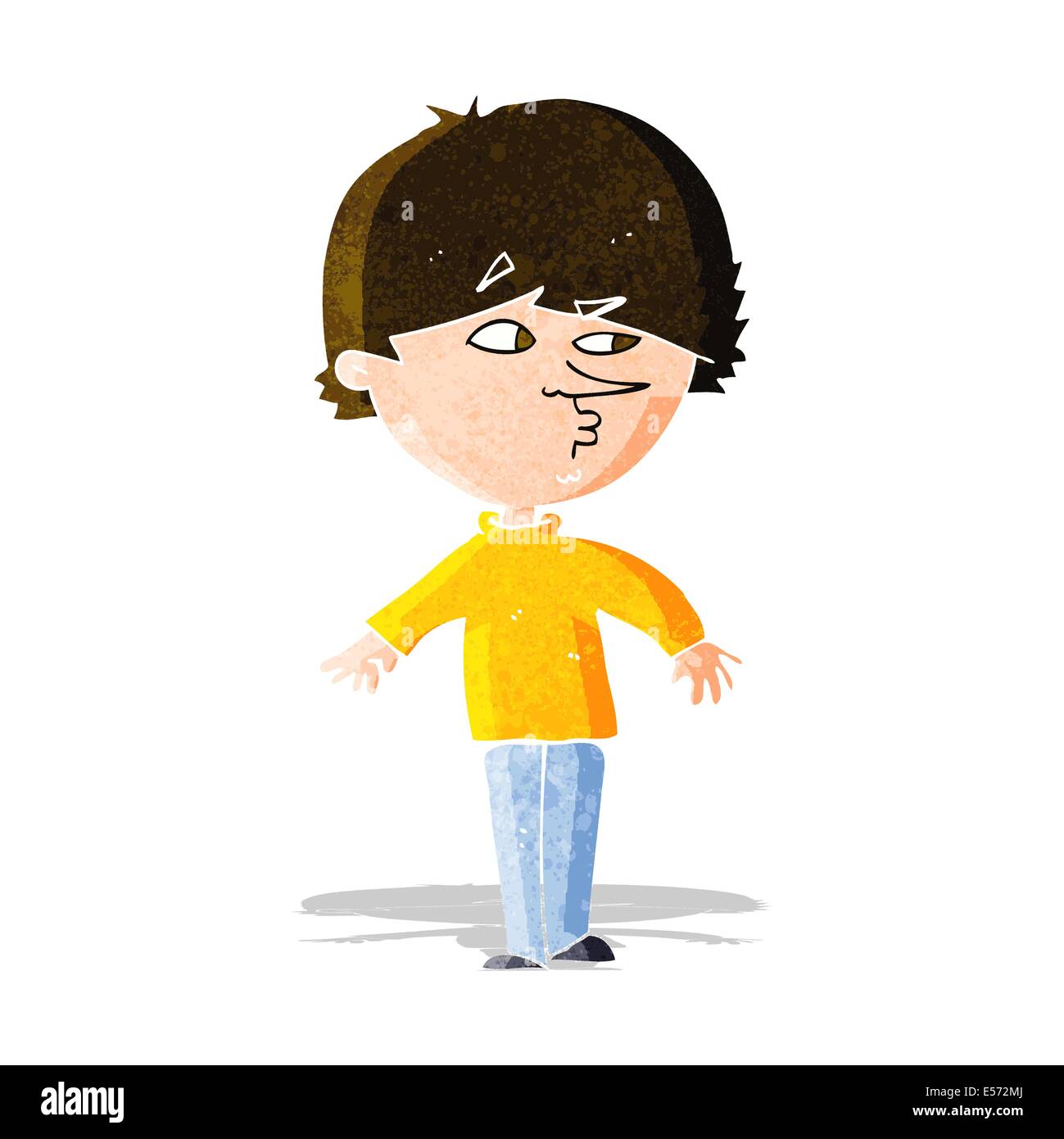 Man looking over shoulder Stock Vector Images - Alamy