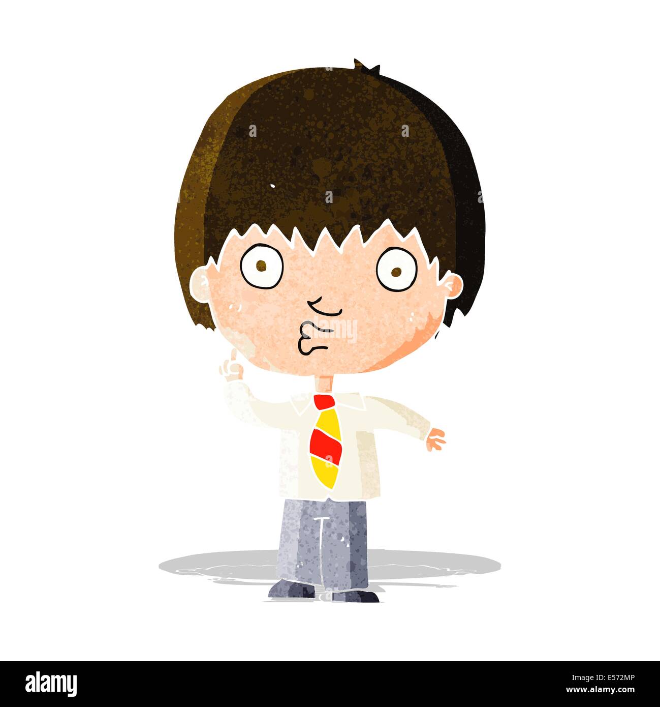 cartoon school boy answering question Stock Vector Image & Art - Alamy