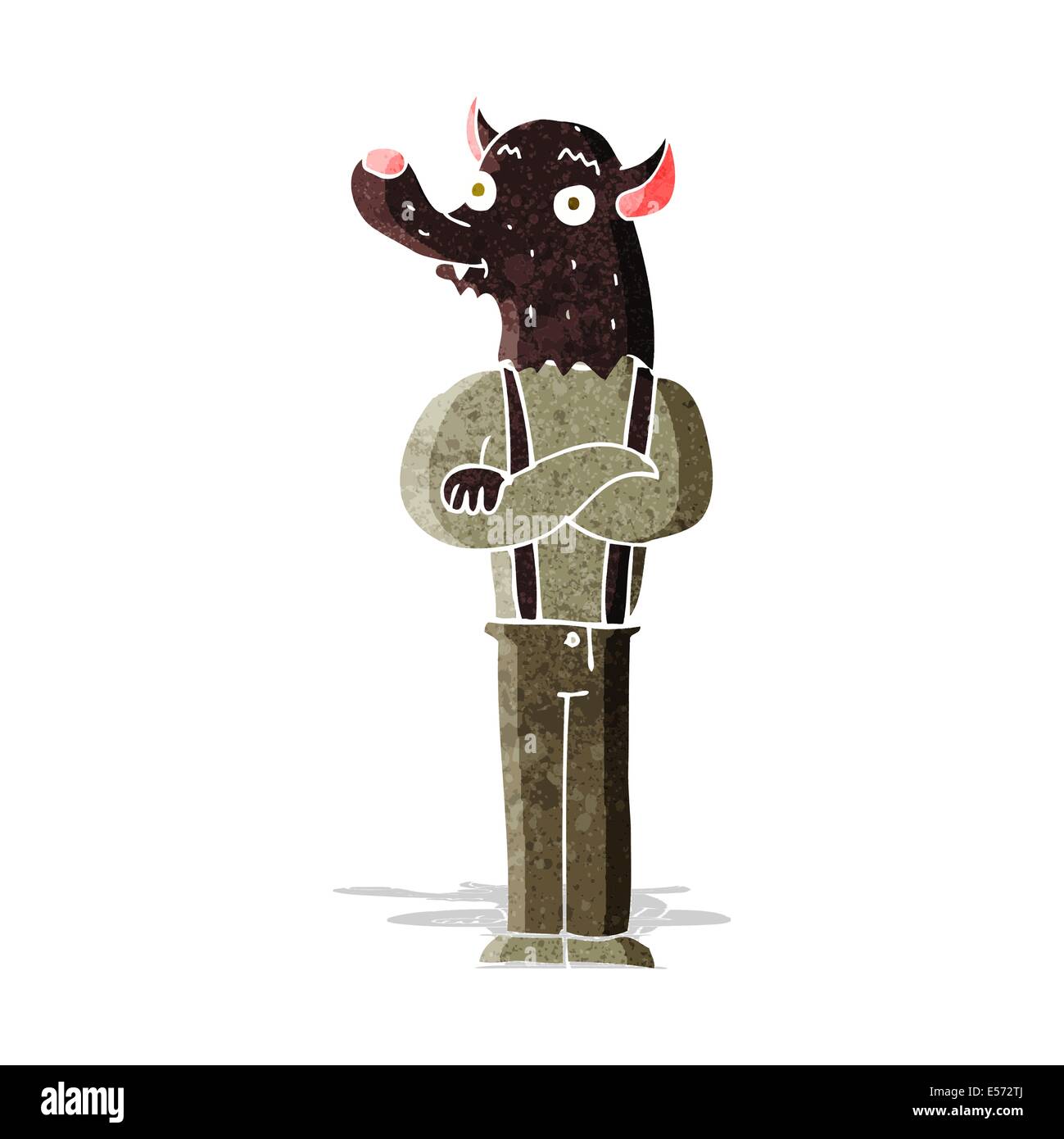 cartoon friendly werewolf Stock Vector Image & Art - Alamy