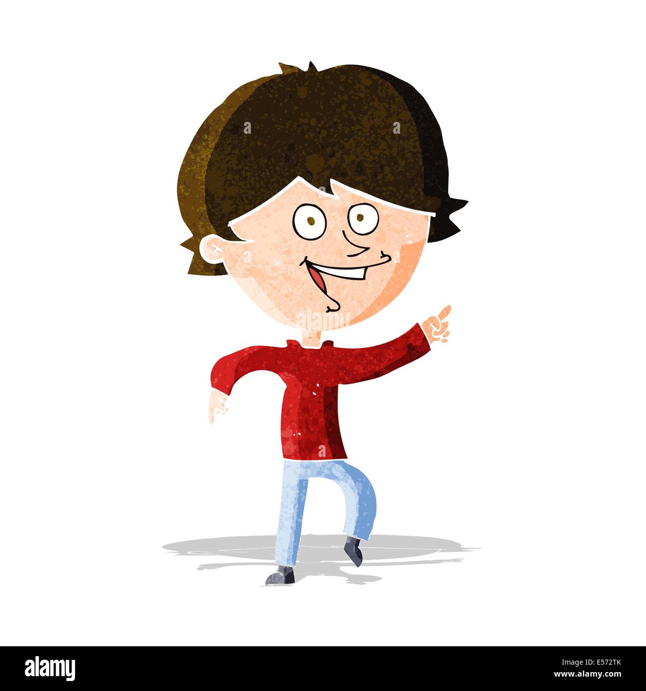 cartoon happy pointing man Stock Vector Image & Art - Alamy