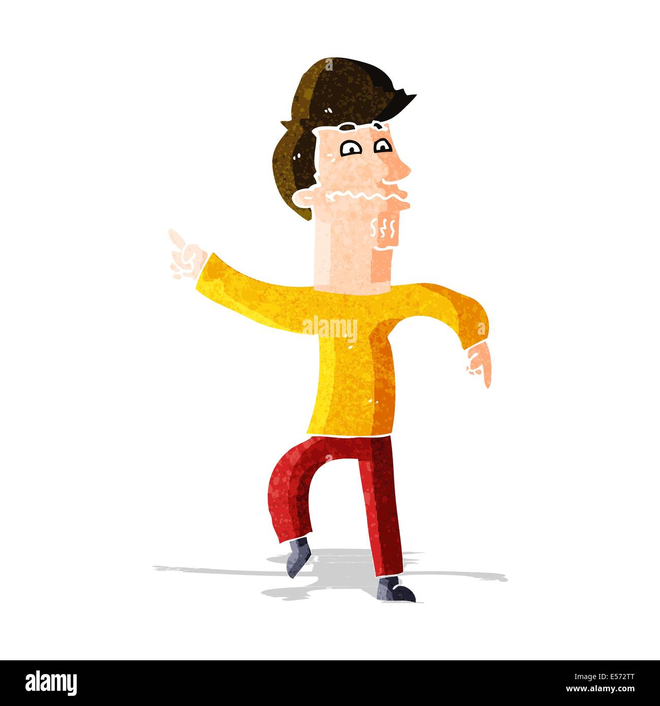 Cartoon worried man pointing Stock Vector Images - Alamy