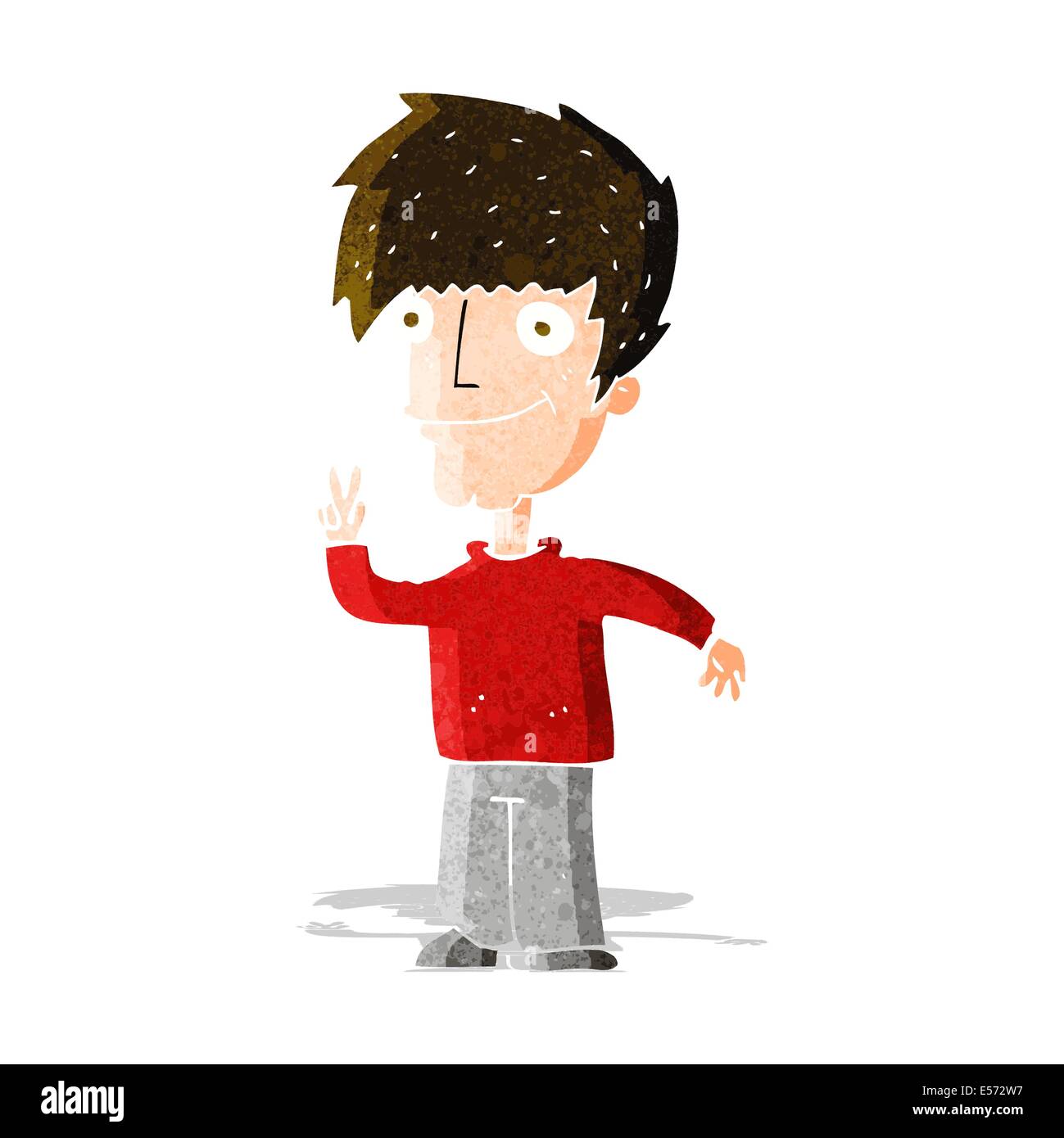 cartoon man giving peace sign Stock Vector Image & Art - Alamy