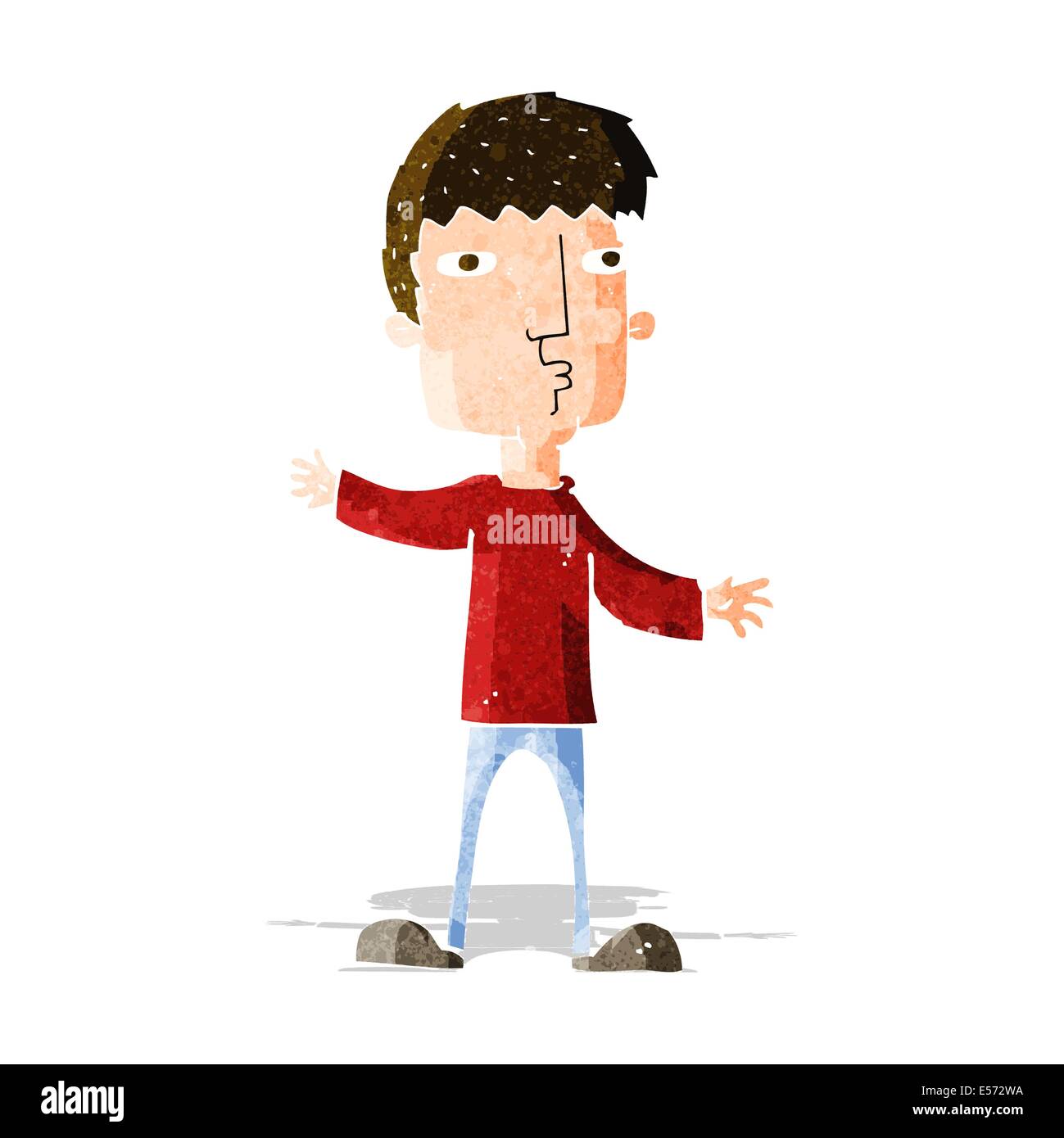 cartoon curious man Stock Vector Image & Art - Alamy