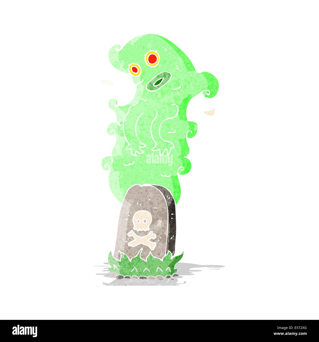 cartoon ghost rising from grave Stock Vector Image & Art - Alamy