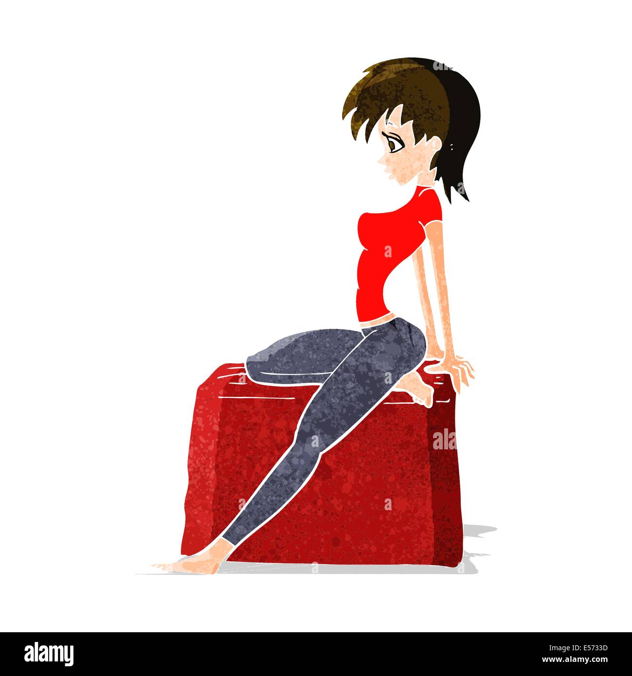 cartoon pin up pose girl Stock Vector Image & Art - Alamy