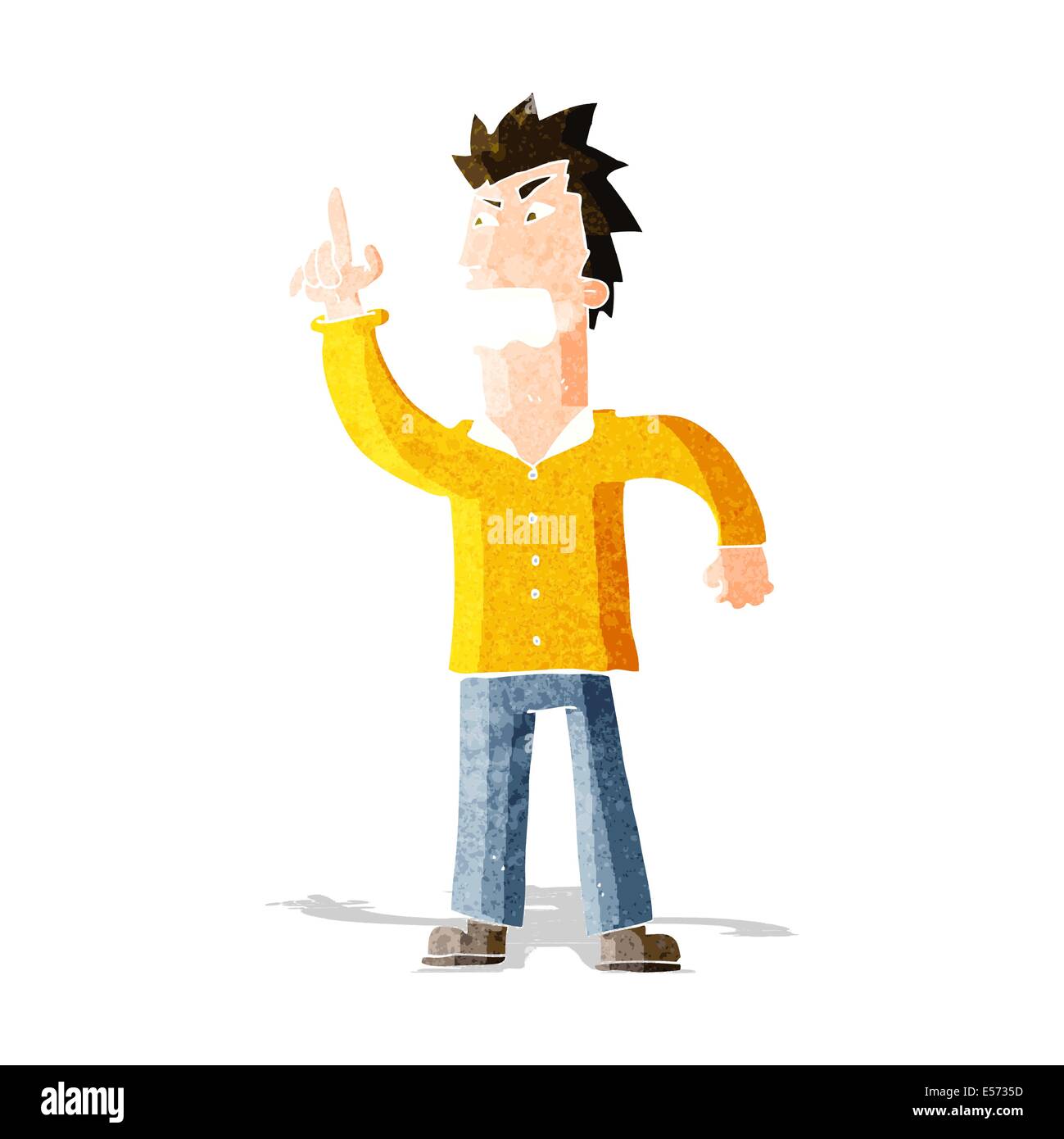 cartoon angry man making point Stock Vector Image & Art - Alamy