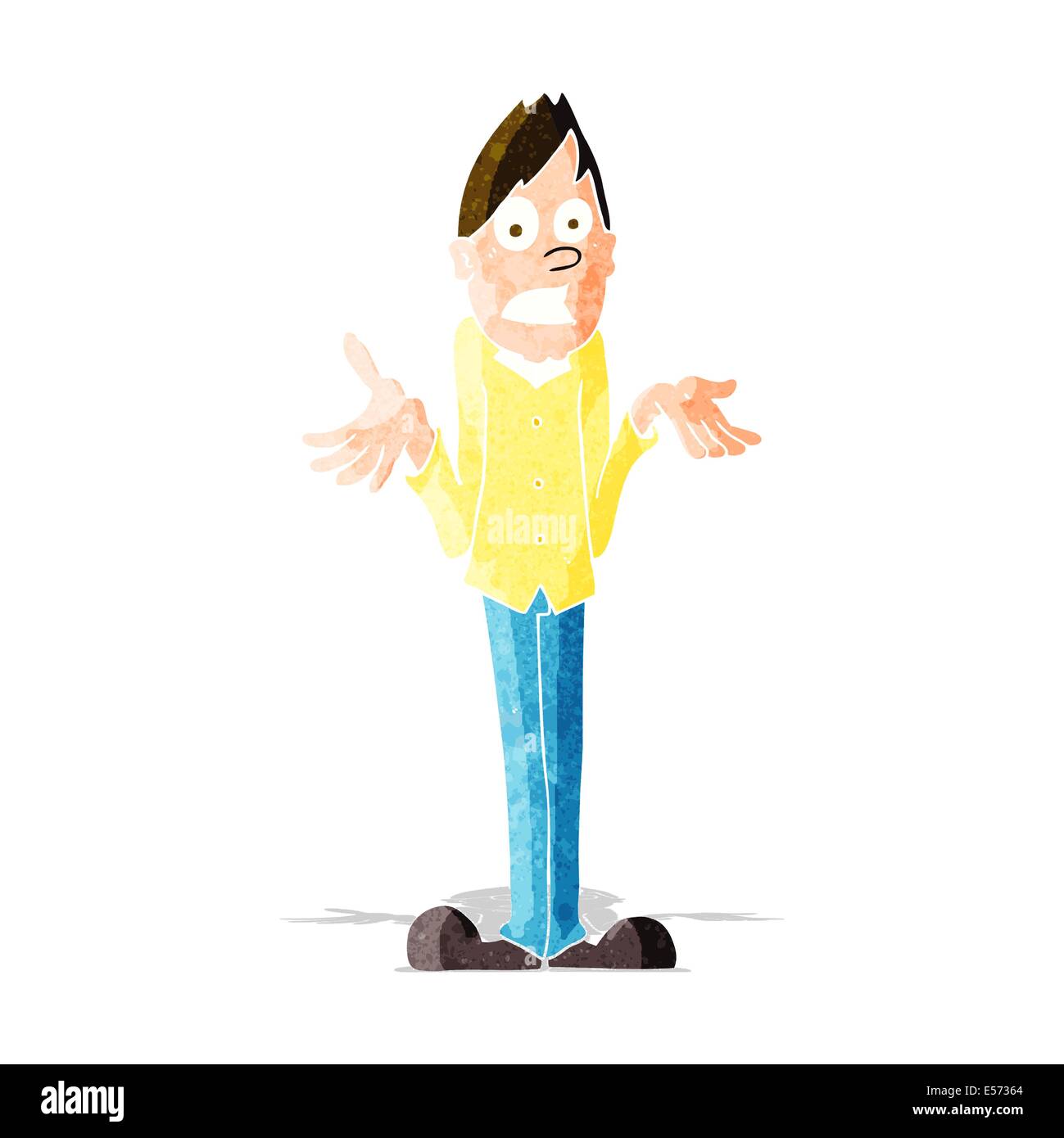 cartoon man shrugging shoulders Stock Vector Image & Art - Alamy