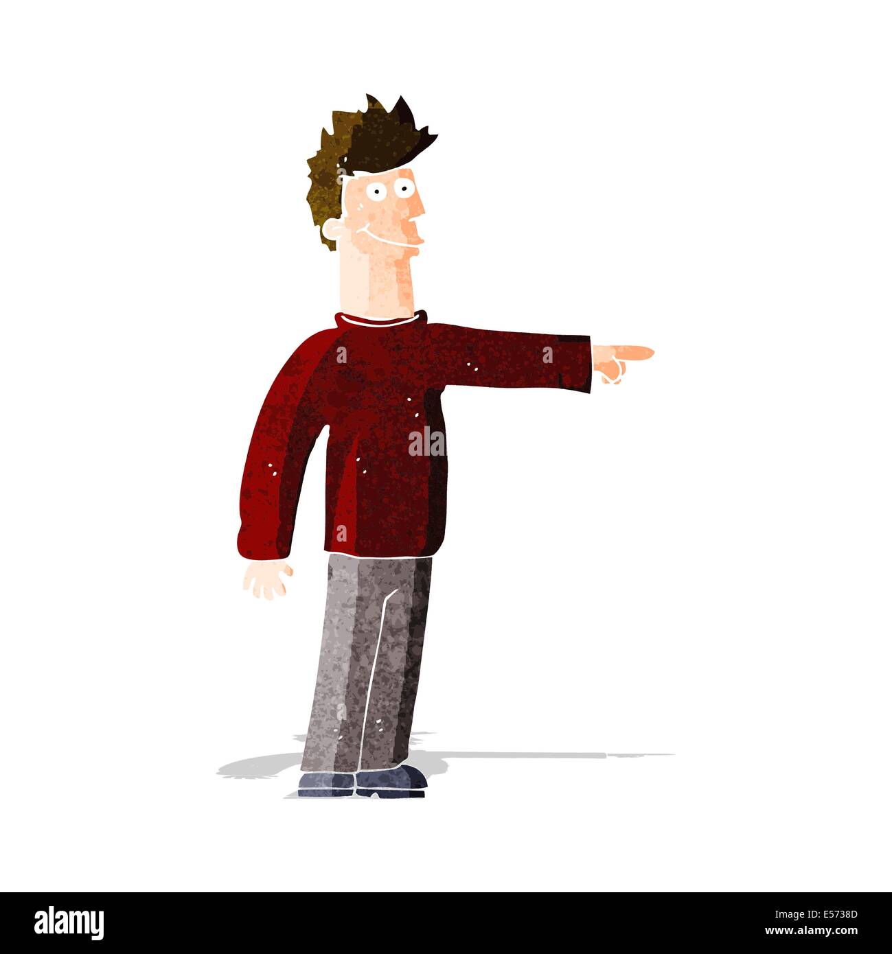 cartoon happy pointing man Stock Vector Image & Art - Alamy