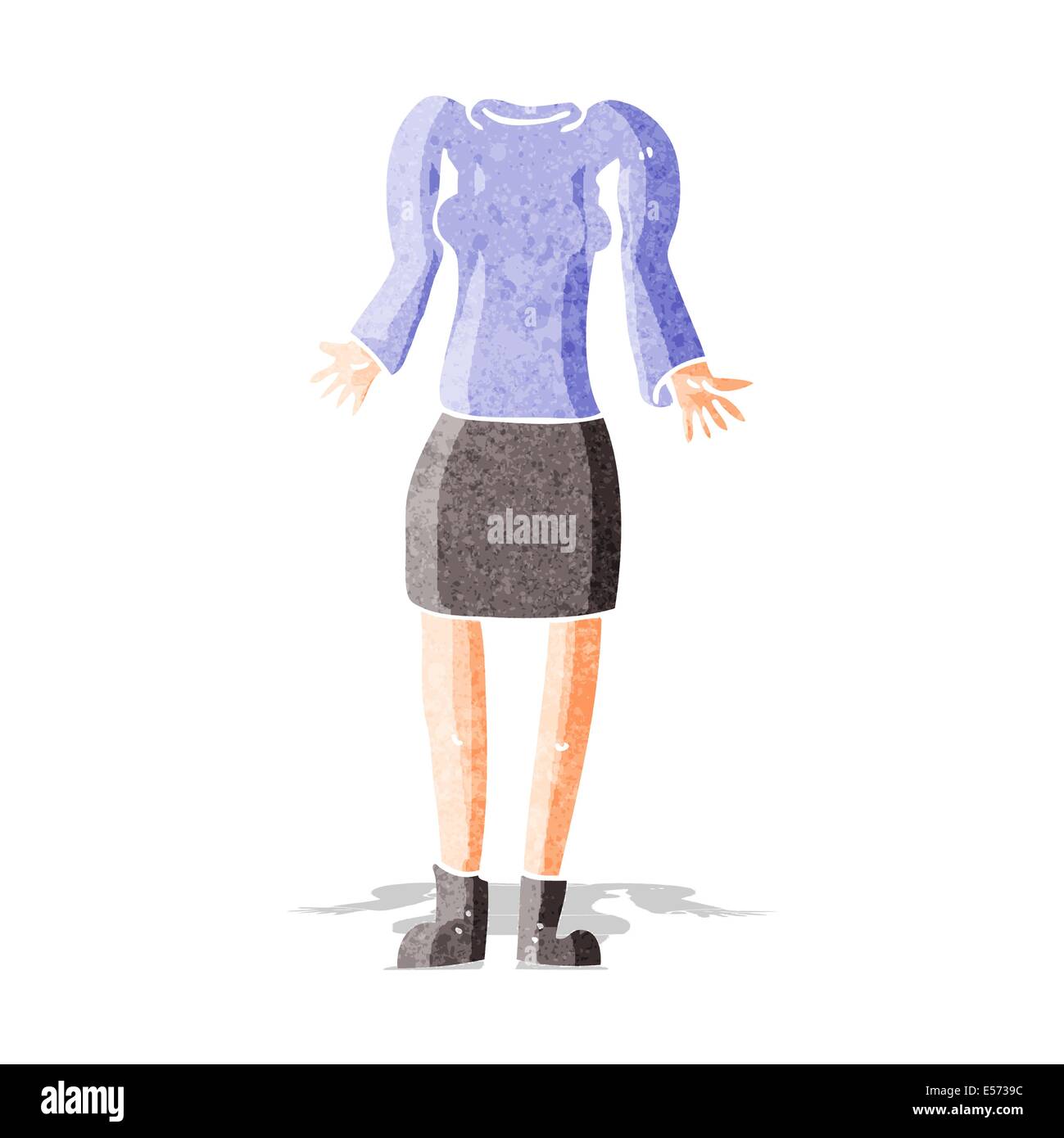 Cartoon female body shrugging shoulders Cut Out Stock Images & Pictures ...