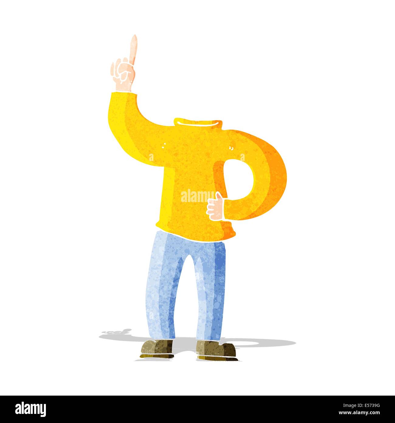 cartoon headless body with raised hand Stock Vector Image & Art - Alamy