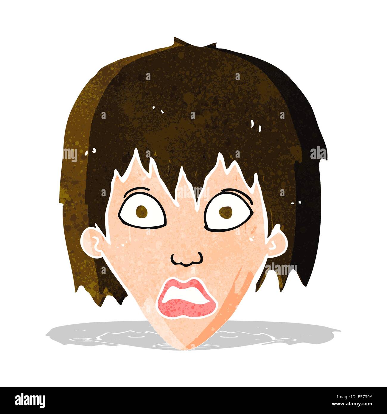 cartoon frightened woman Stock Vector Image & Art - Alamy