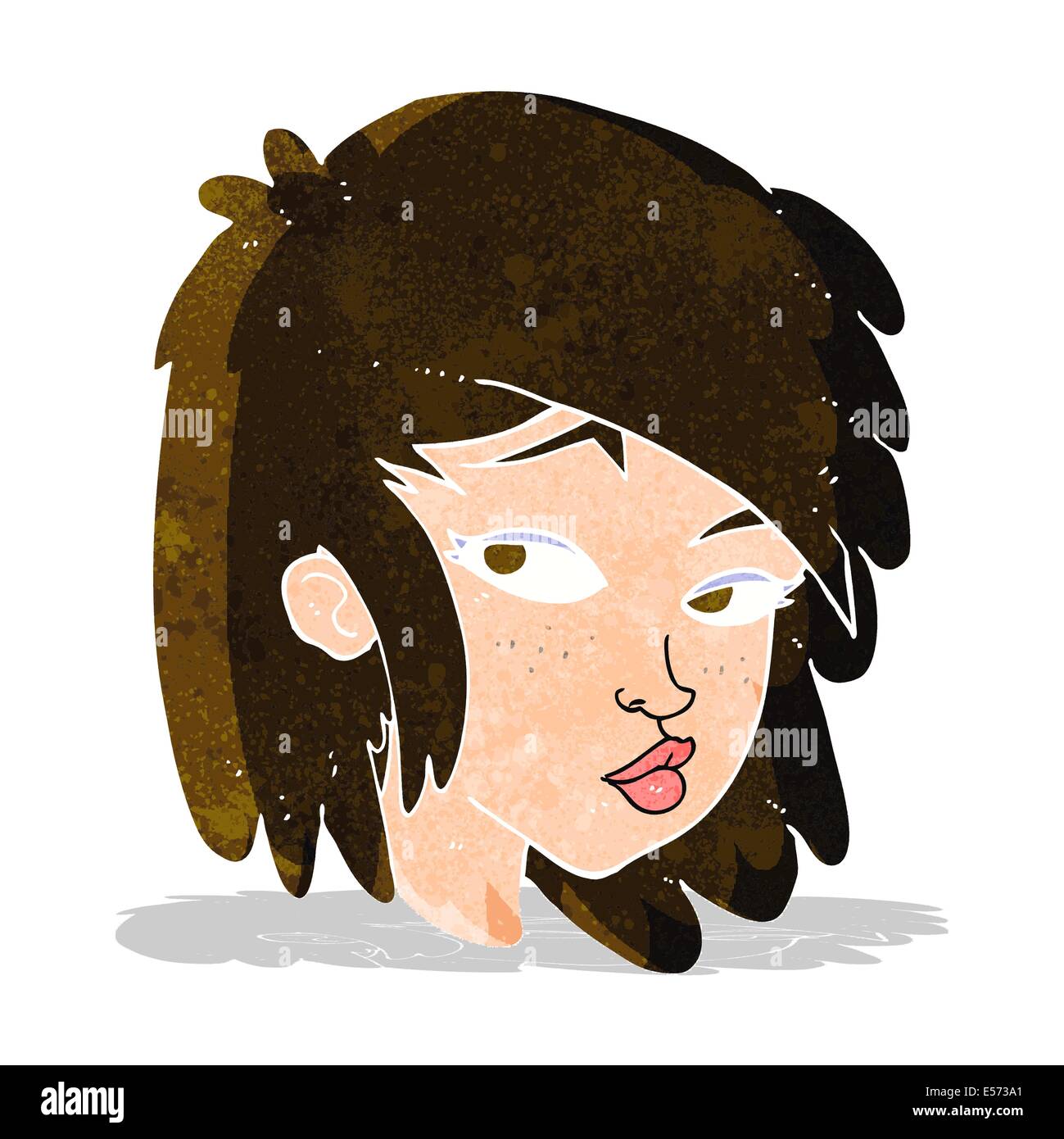 cartoon curious woman Stock Vector Image & Art - Alamy