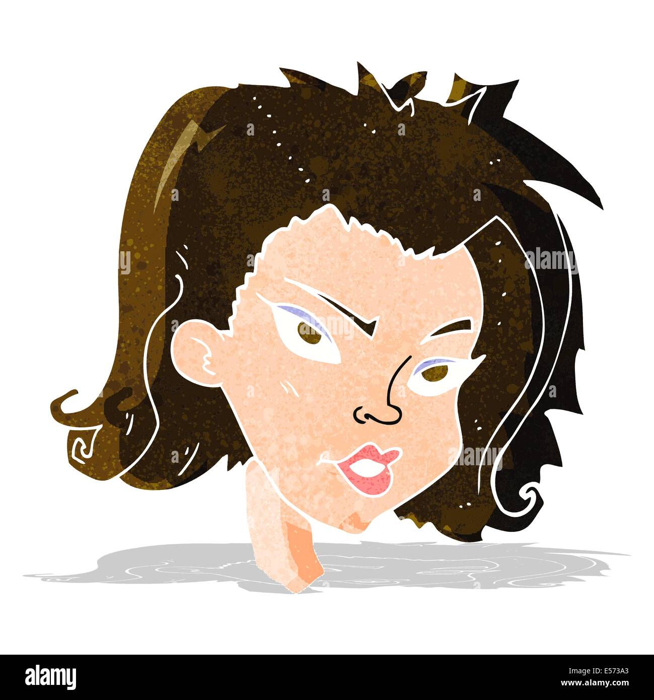 cartoon female face Stock Vector Image & Art - Alamy