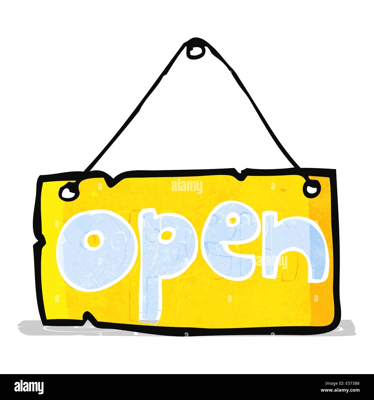 cartoon open shop sign Stock Vector Image & Art - Alamy