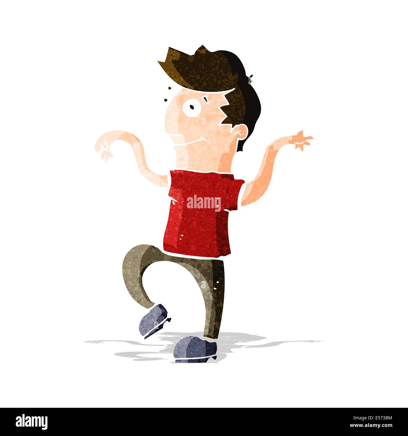 Cartoon boy doing crazy dance hi-res stock photography and images - Alamy