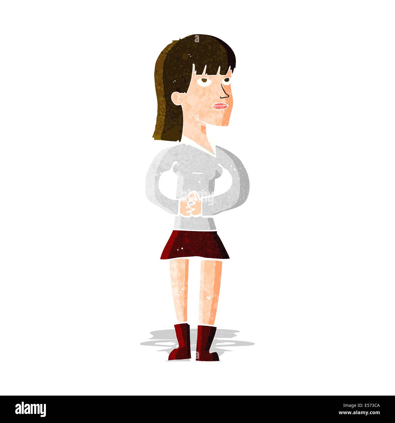 cartoon woman waiting Stock Vector Image & Art - Alamy