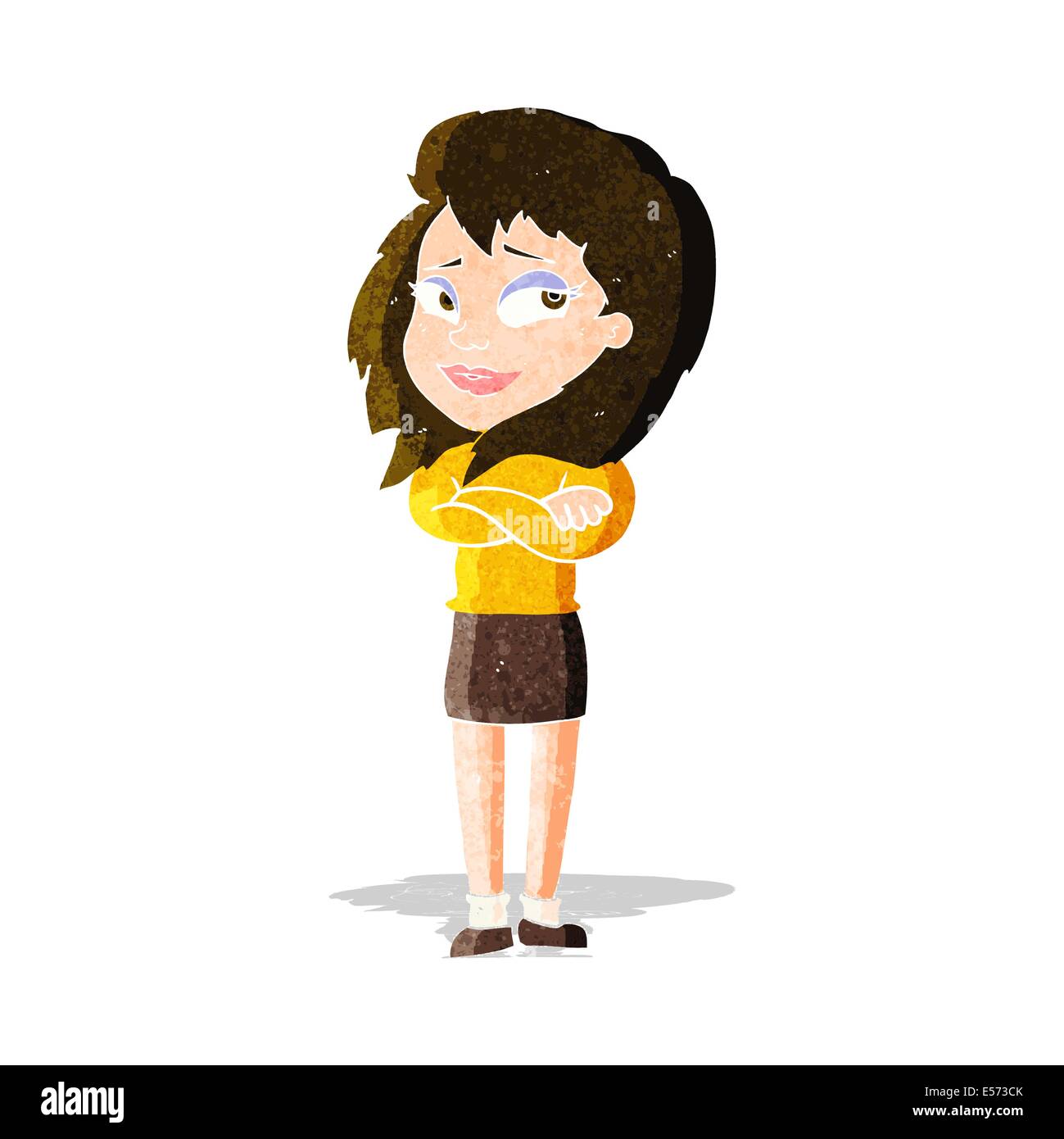 cartoon woman with crossed arms Stock Vector Image & Art - Alamy