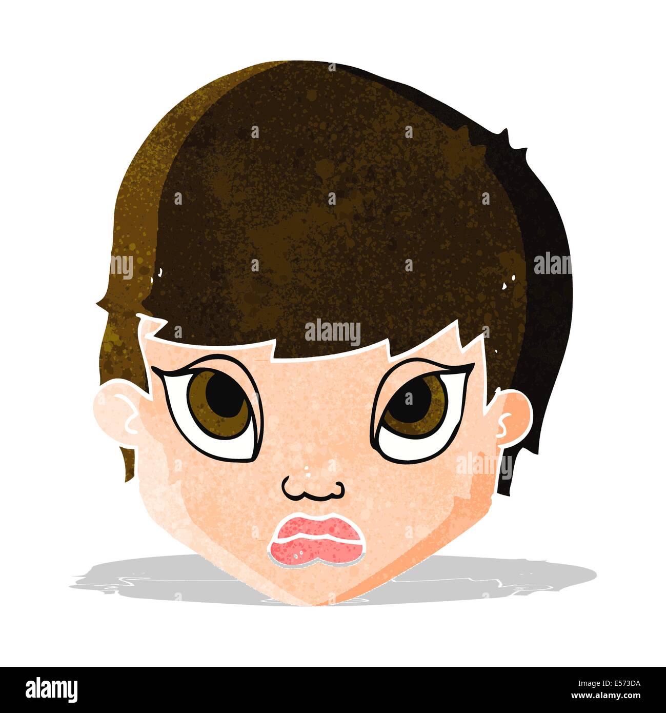 Sulking face Stock Vector Images - Alamy