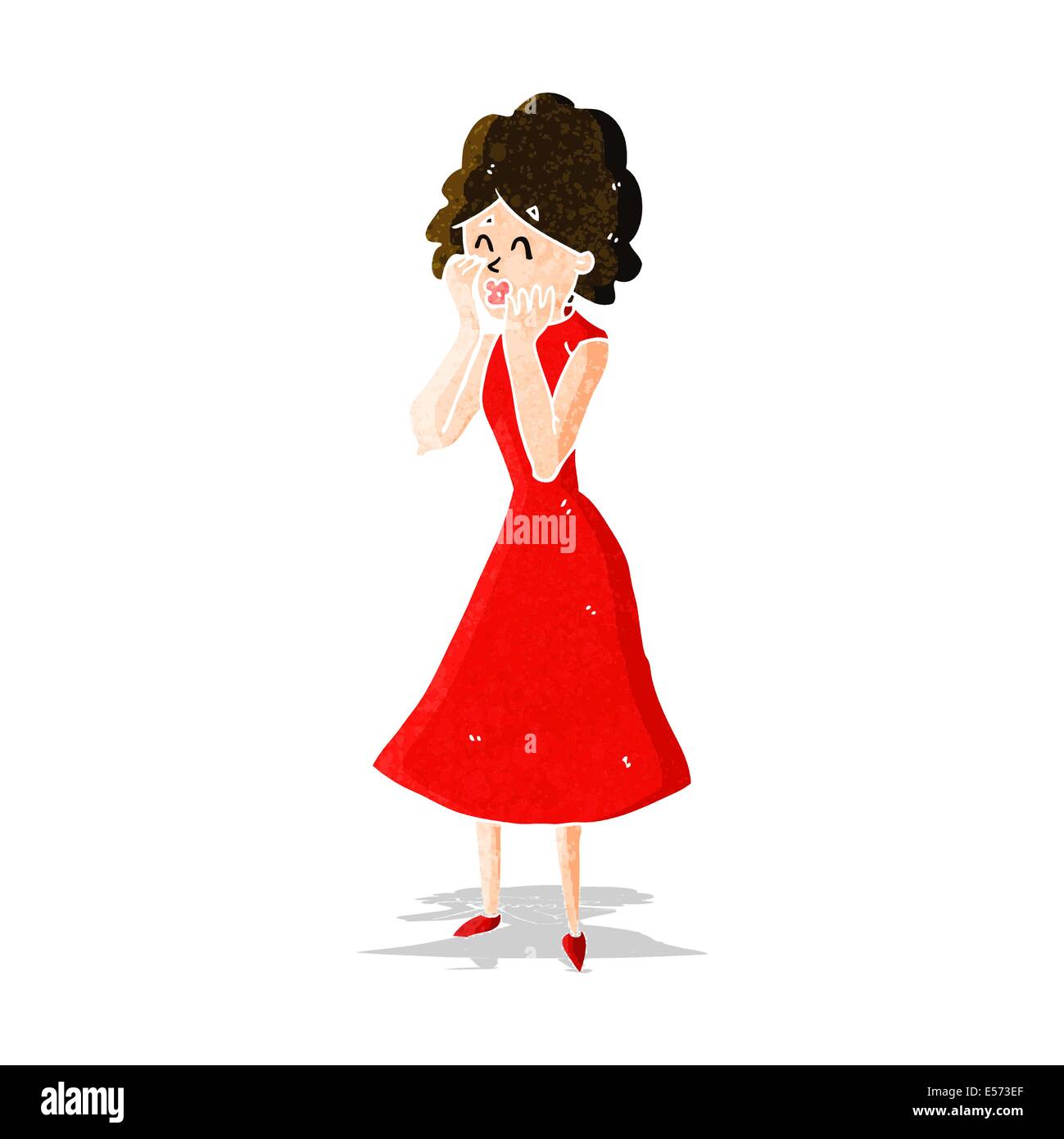 cartoon worried woman Stock Vector Image & Art - Alamy